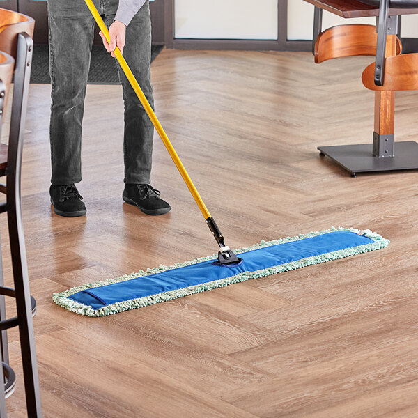 Lavex 48" x 5" All-In-One Microfiber Dust Mop with 60" Handle