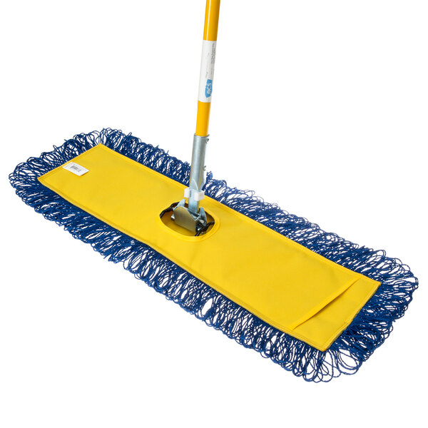 Lavex Janitorial 24" x 5" All-In-One Microfiber Dust Mop with 60" Handle
