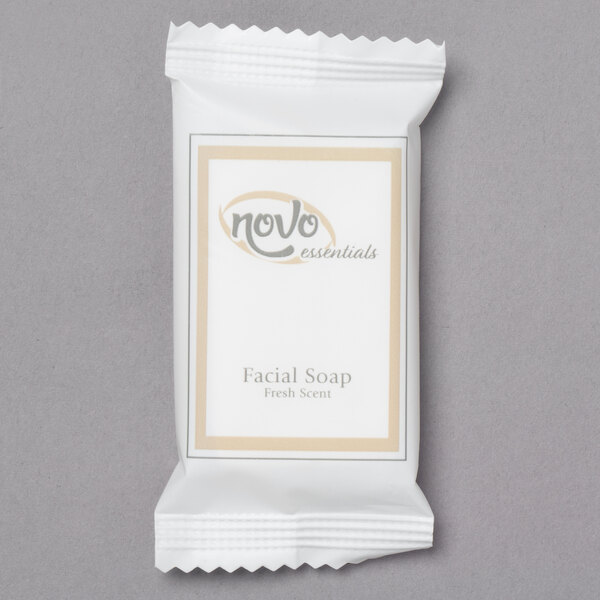 Novo Essentials 0.4 oz. Hotel and Motel Wrapped Facial Soap Bar - 1000/Case