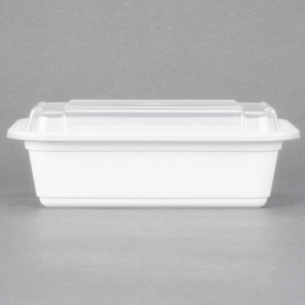 Pactiv Newspring NC838 24 oz. White 5" x 7 1/4" x 2" VERSAtainer ...