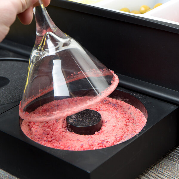 Tablecraft BCD1400 5-Compartment Condiment Bar with 5 Glass Rimming Trays