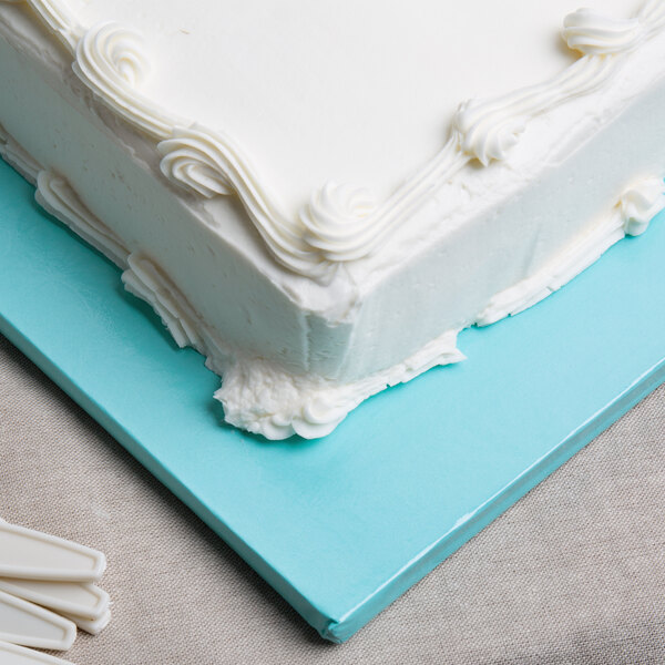 Enjay 1/2-14SBLUE12 14" Fold-Under 1/2" Thick Blue Square Cake Drum