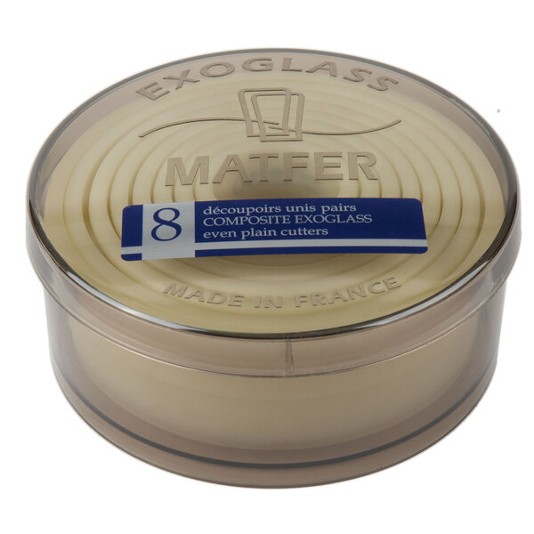 Matfer Bourgeat 150103 8-Piece Exoglass Round Non-Stick Plain Pastry ...