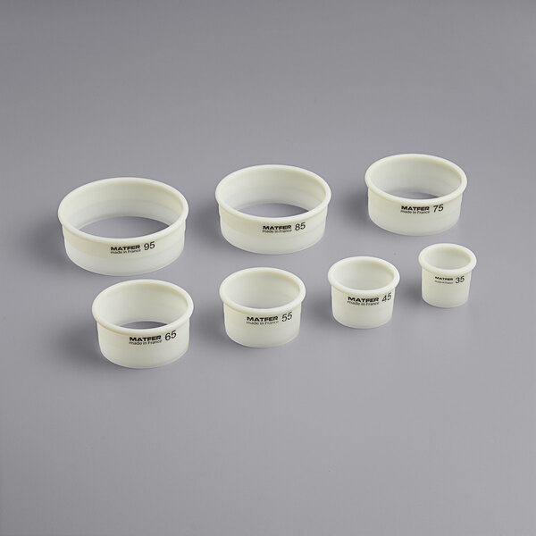 Matfer Bourgeat 150104 7-Piece Exoglass Round Non-Stick Plain Pastry ...