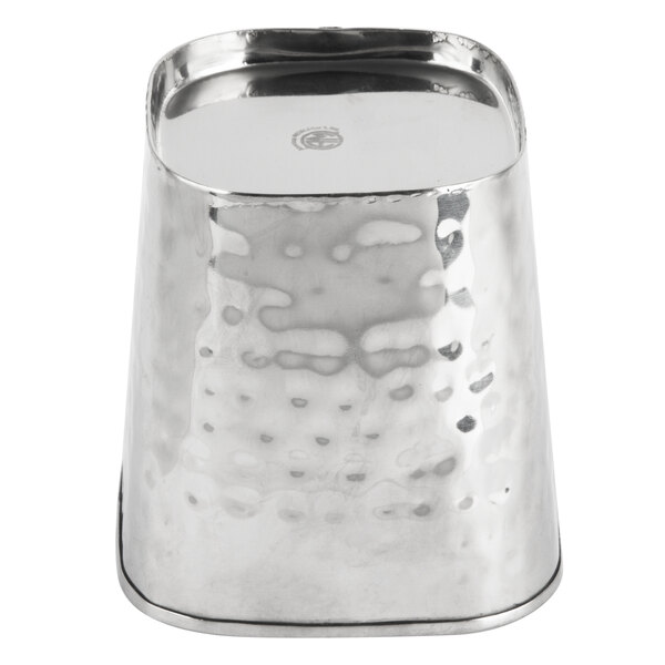 American Metalcraft FCH35 12 oz. Square Hammered Stainless Steel Fry Cup