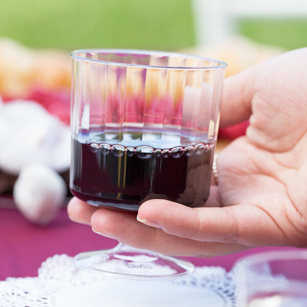 WNA Comet CCW5240 Classicware 5 oz. 1-Piece Clear Plastic Pedestal Wine ...