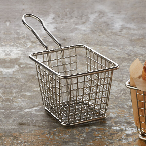 American Metalcraft FRYT433 4" x 3 1/2" x 3" Mini Rectangular Stainless ...