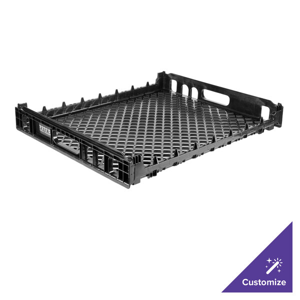 Orbis NPL620B 26" x 22" x 3 1/2" Customizable Black Single Bun Bakery ...