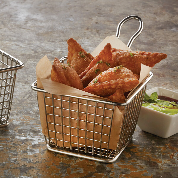 American Metalcraft FRYS443 4" x 4" x 3" Mini Square Stainless Steel ...