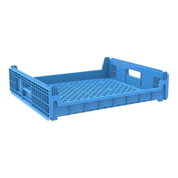 Orbis NPL640 26" x 22" x 6" Customizable Blue Bakery Bread Tray / Bread ...