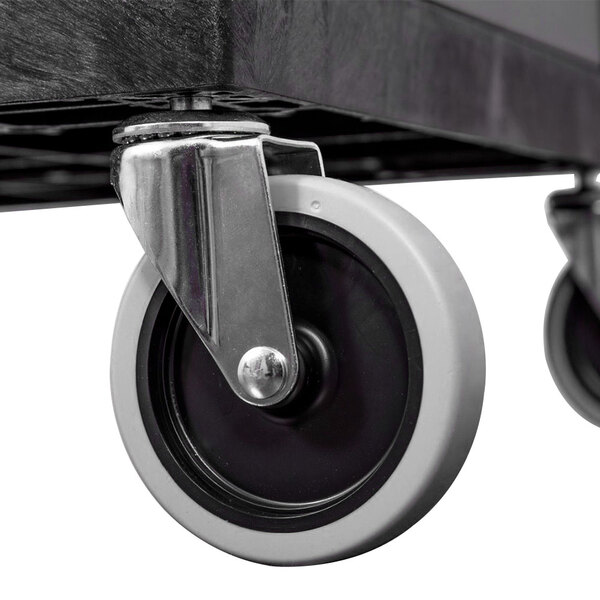 Luxor WT42C2E Black Tuffy 2 Shelf A/V Cart with Locking Cabinet