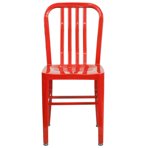 Flash Furniture CH-61200-18-RED-GG Red Metal Indoor / Outdoor Chair ...