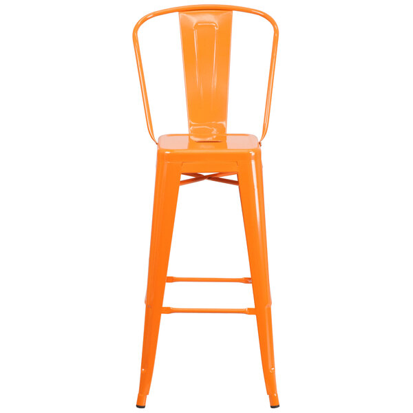 Flash Furniture CH-31320-30GB-OR-GG 30" Orange Galvanized Steel Bar ...