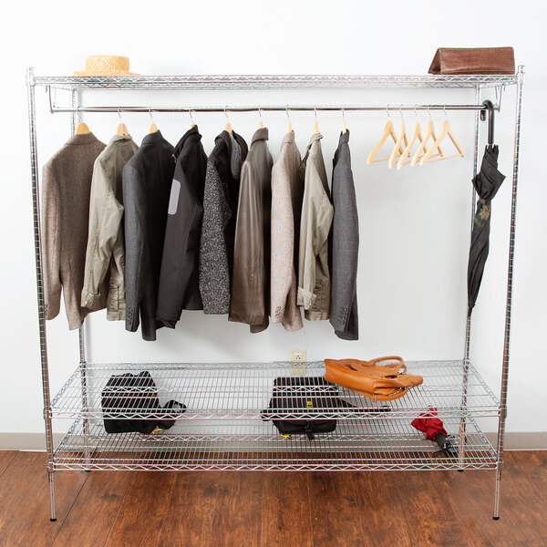 Regency 24" x 72" x 74" Chrome Garment Rack