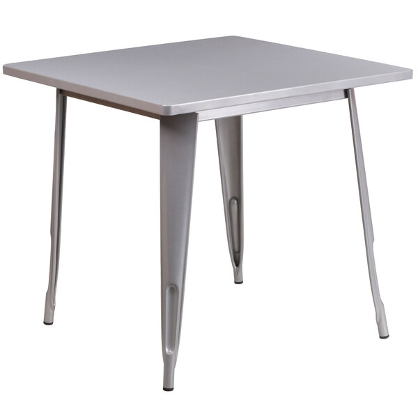 Flash Furniture Metal Cafe Table, Square, 30" - WebstaurantStore