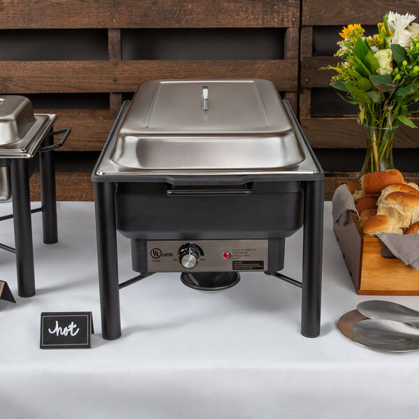 Acopa 8 Qt. Wrought Iron Pillar Electric Chafer with Stainless Steel ...