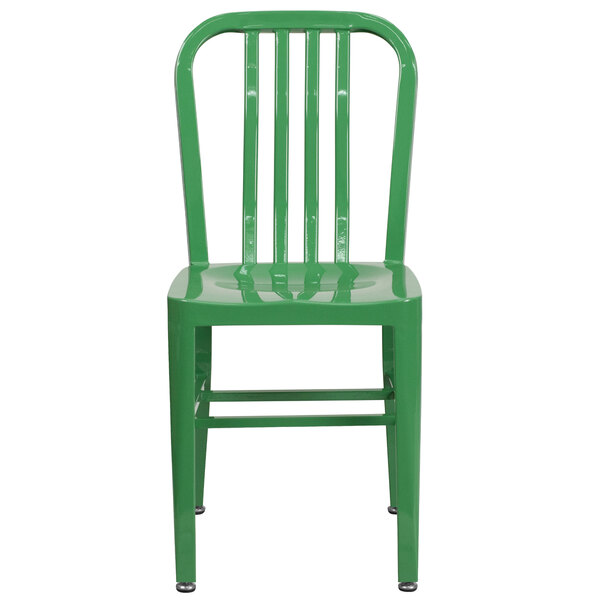 Flash Furniture CH-61200-18-GN-GG Green Metal Indoor / Outdoor Chair ...