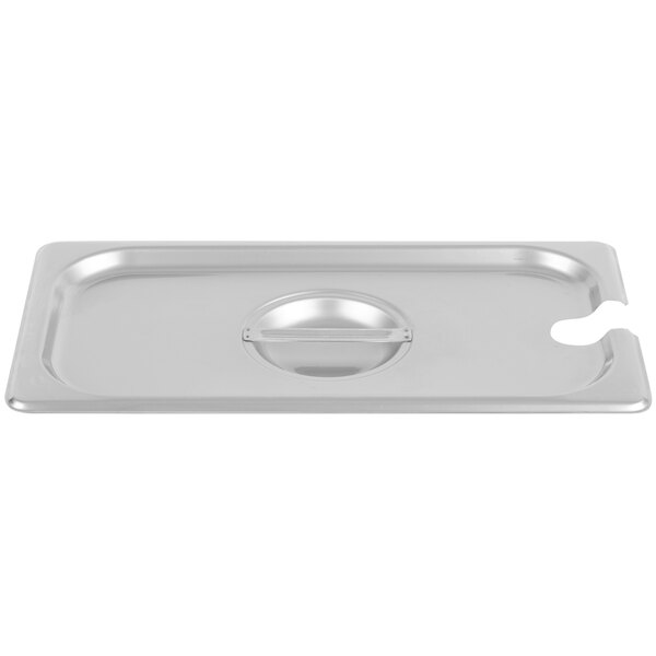 Choice 1/3 Size Stainless Steel Slotted Steam Table / Hotel Pan Cover