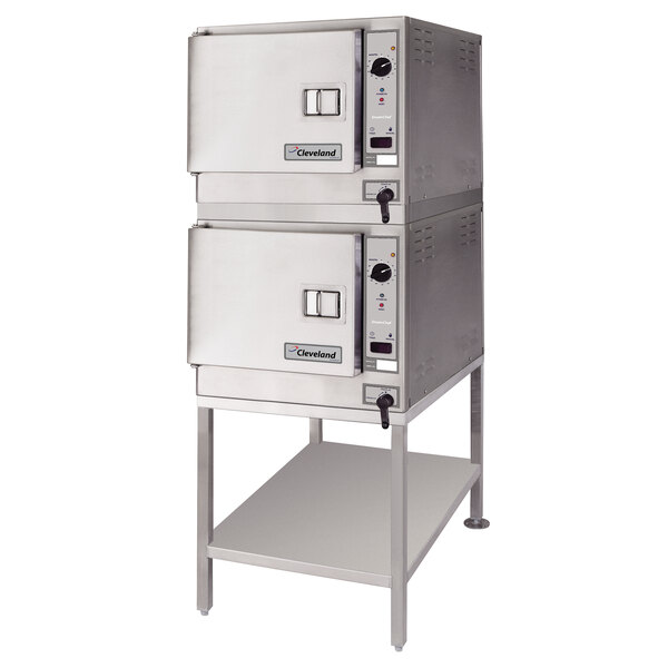 Cleveland 2-22CET33.1 SteamChef 3 Double Deck 6 Pan Electric Floor ...