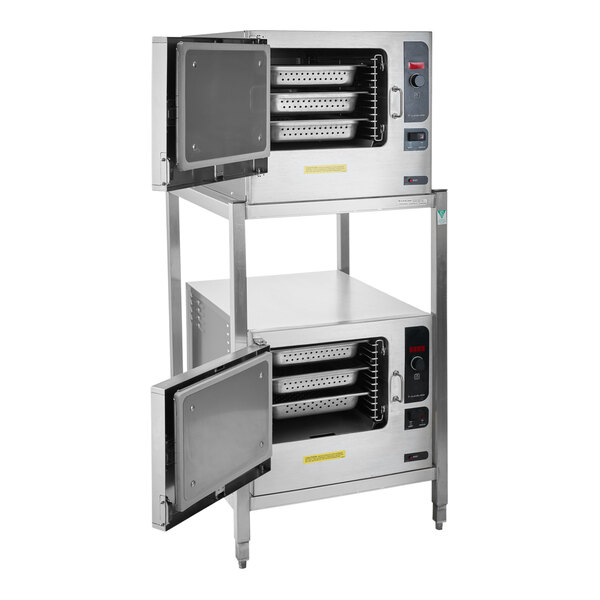 Cleveland 2-22CET33.1 SteamChef 3 Double Deck 6 Pan Electric Floor ...