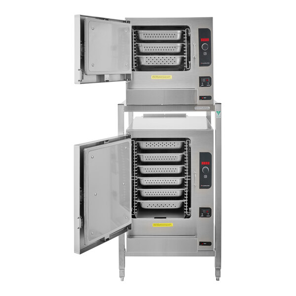 Cleveland 2-22CET63.1 SteamChef Double Deck 9 Pan Electric Floor ...