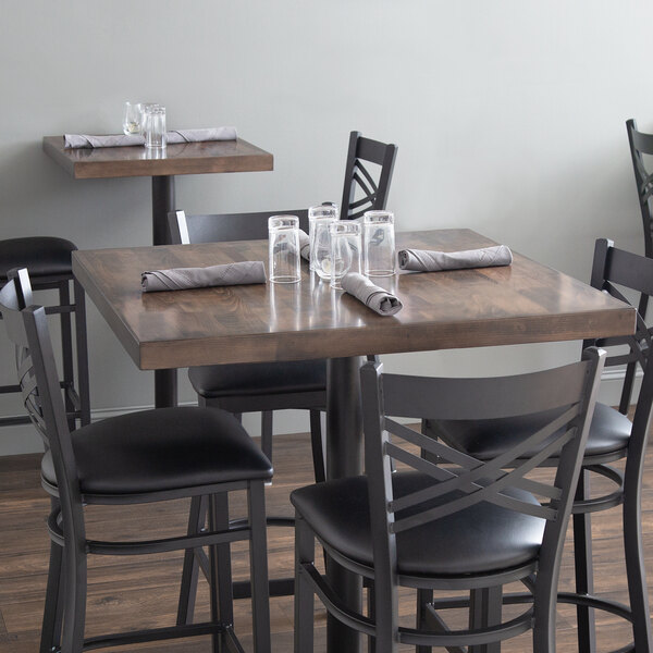 Lancaster Table & Seating 36" x 36" Wood Butcher Block Table Top with ...