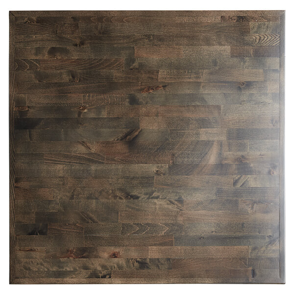 Lancaster Table & Seating 36" x 36" Wood Butcher Block Table Top with ...