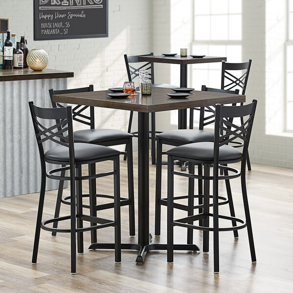 Lancaster Table & Seating 36" x 36" Wood Butcher Block Table Top with ...