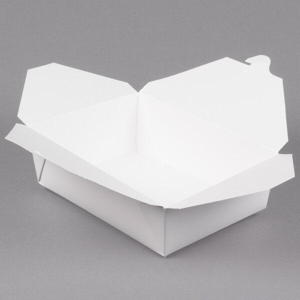 Fold-Pak 03BPWHITEM Bio-Pak 8" x 6" x 2 1/2" White Microwavable Paper ...