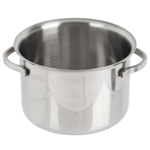 American Metalcraft MPL8 8 oz. Mini Stainless Steel Pot and Lid