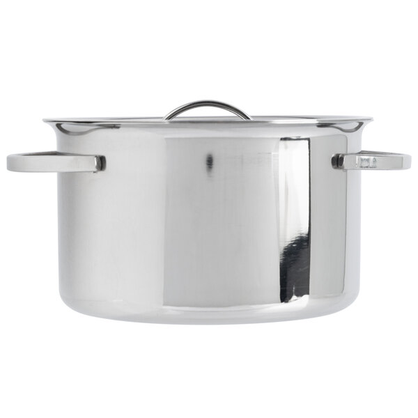 American Metalcraft MPL24 24 oz. Mini Stainless Steel Pot and Lid