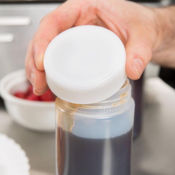 Tablecraft 63FCAP White End Cap for Bottles with 63 mm Opening - 12/Pack