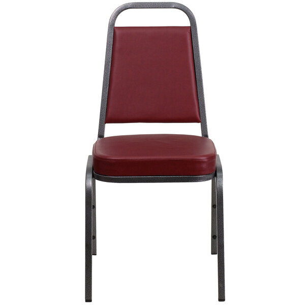 Flash Furniture FD-BHF-1-SILVERVEIN-BY-GG Hercules Burgundy Vinyl ...