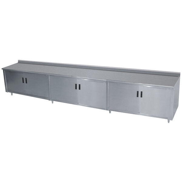 Advance Tabco HF-SS-2412 24" x 144" 14 Gauge Enclosed Base Stainless ...