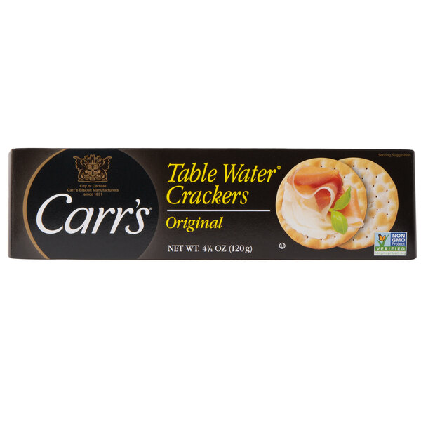 Carr's Table Water Crackers - 12/Case of 4.25 oz. Boxes