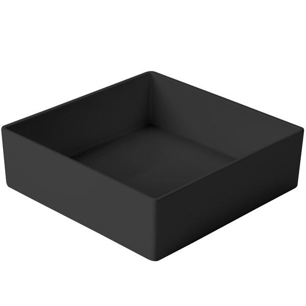 Cal-Mil 1393-13M Cater Choice Black Melamine Box - 10" x 10" x 3"