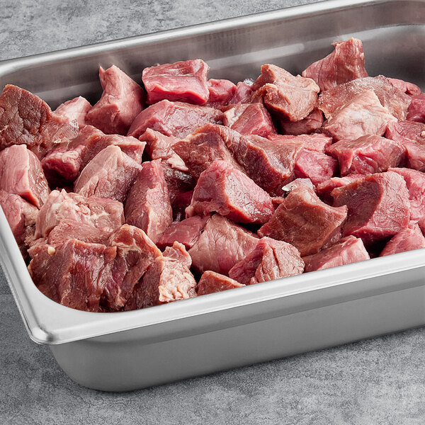 Warrington Farm Meats Beef Stew Cubes 5 lb. - 2/Case