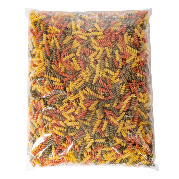 Costa Pasta 20 lb. Rainbow Tri-Color Rotini