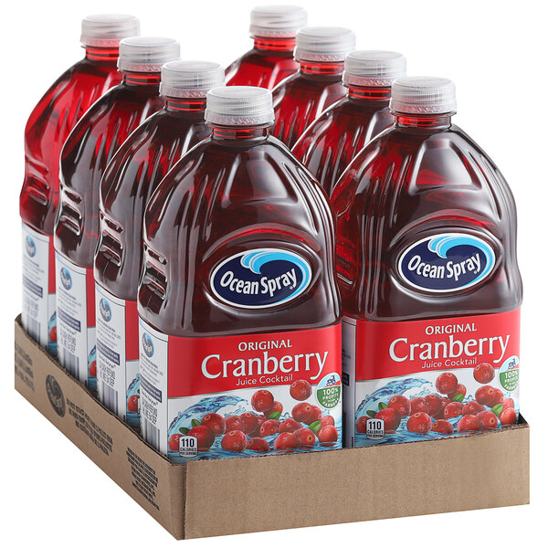 Ocean Spray Cranberry Juice Cocktail in 64 oz. Bottles - 8/Case