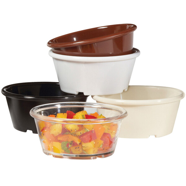 GET ER-040-BR 4 oz. Brown Smooth SAN Plastic Ramekin - 48/Case