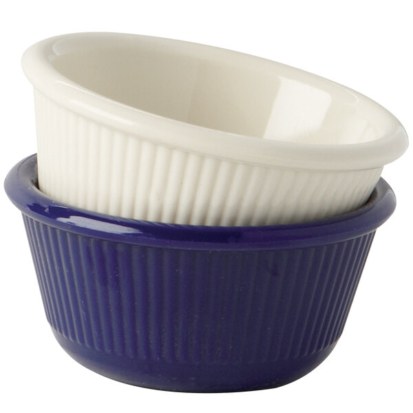 GET ER-403-IV 3 oz. Ivory Fluted SAN Plastic Ramekin - 48/Case