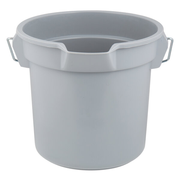 Rubbermaid FG261400GRAY BRUTE 14 Qt. Gray Round Bucket
