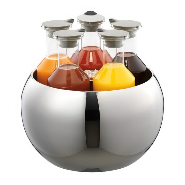 Frilich ESC060E001 5-Carafe Double Wall Polished Stainless Steel ...
