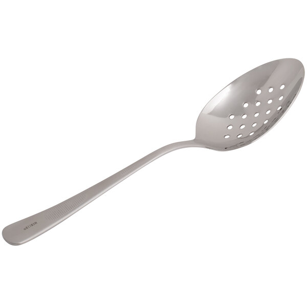 Mercer Culinary M35160 9" Stainless Steel Perforated Bowl Plating Spoon