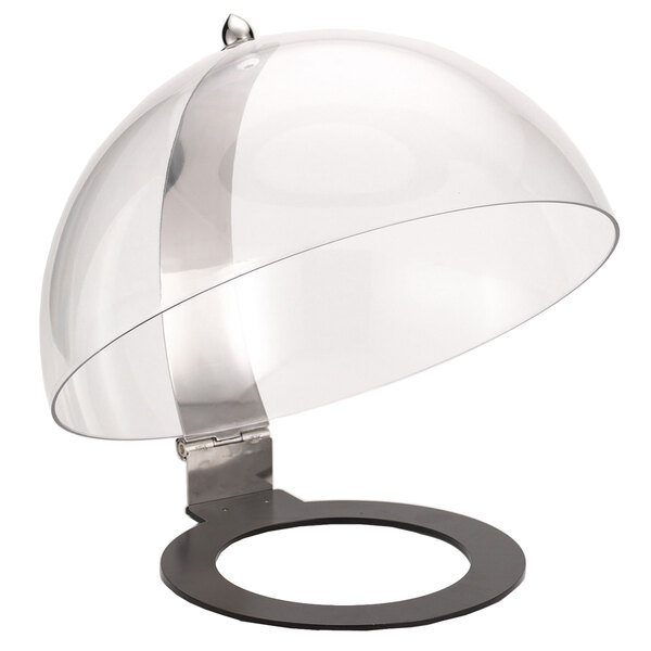 Frilich NB001E Round Clear Polycarbonate Hinged Dome Cover - 15 11/16 ...