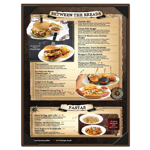 Menu Solutions PIXBRD-C Hardboard 8 1/2" x 11" Customizable Menu Board ...