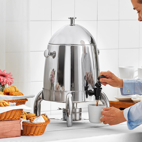 Choice Heavy Weight Stainless Steel 48 Cup Coffee Chafer Urn - 3 Gallon