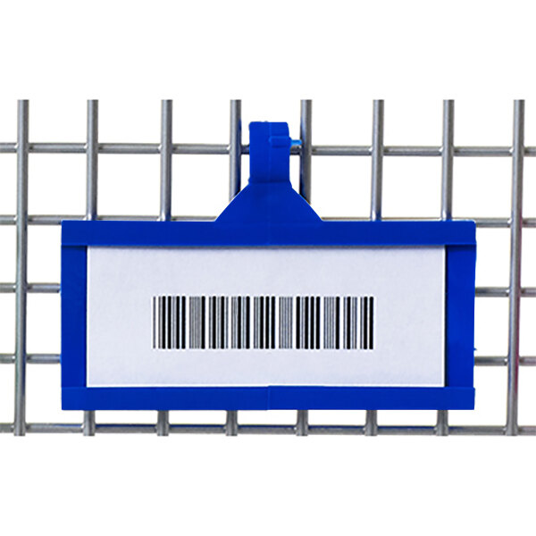 Metro QB03LHBL qwikSIGHT 3" x 1 1/4" Blue Label Holder - 50/Pack