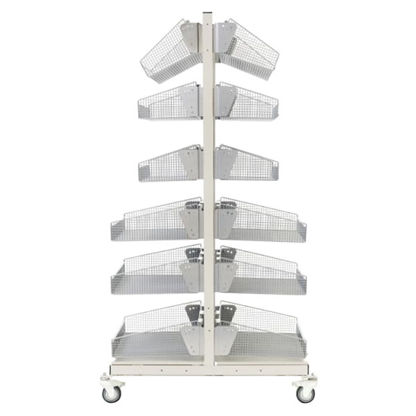 Metro QB218-M12 qwikSIGHT Double Sided Six-Level Basket Supply Mobile ...