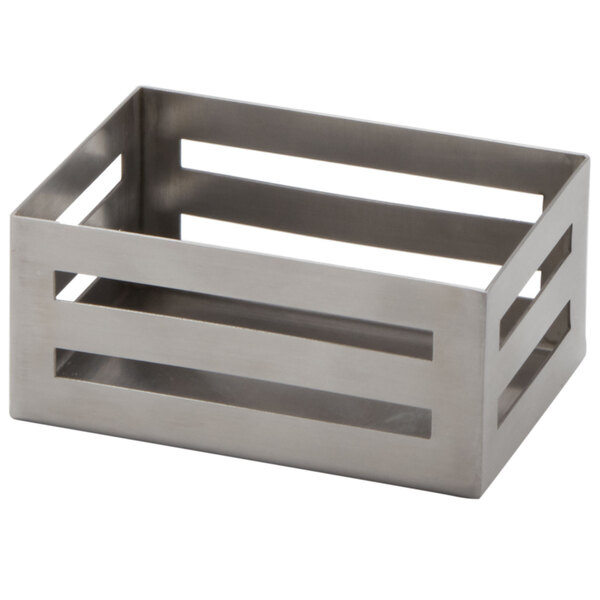 American Metalcraft SPC 3 1/2" x 2 1/2" Rectangular Satin Stainless ...